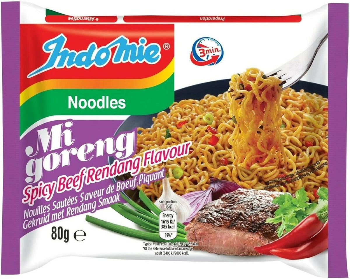Indomie Mi Goreng Rendang Spicy Beef Noodles 80g – The Secret Grocery